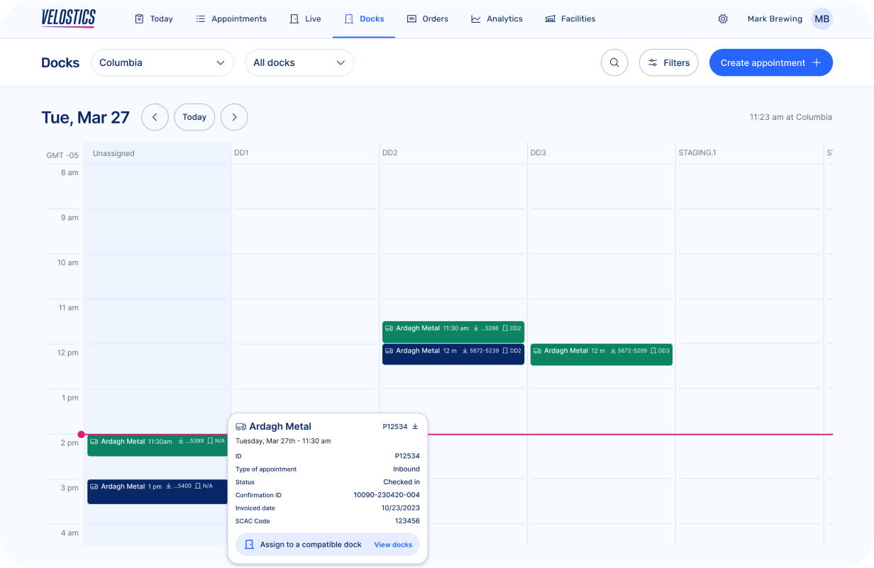 Dock Scheduling Software for Shippers | Reduce Costs with Velostics
