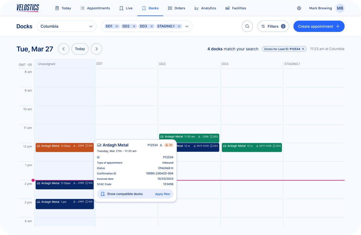 Dock Scheduling Software for Shippers | Reduce Costs with Velostics